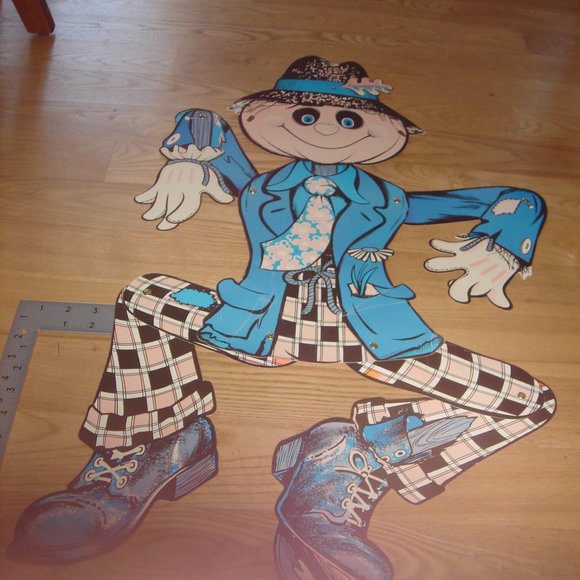 Beistle | Holiday | Vintage 975 Beistle Jointed Scarecrow Die Cut ...